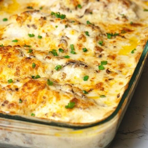 Creamy Chicken Bake Recipe - {100KRecipes}