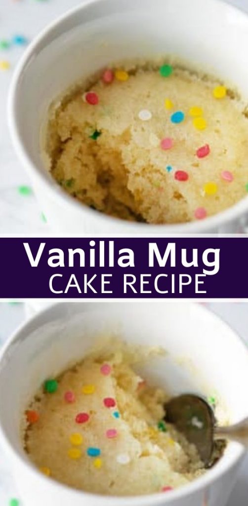 Microwave Vanilla Mug Cake Recipe | 100KRecipes