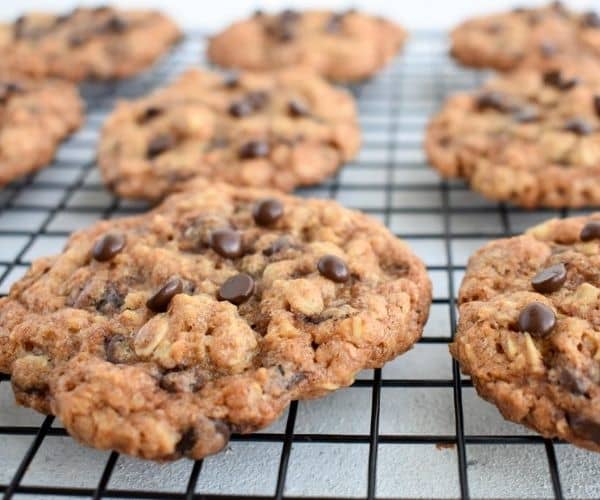 Soft and Chewy Oatmeal Chocolate Chip Cookies
