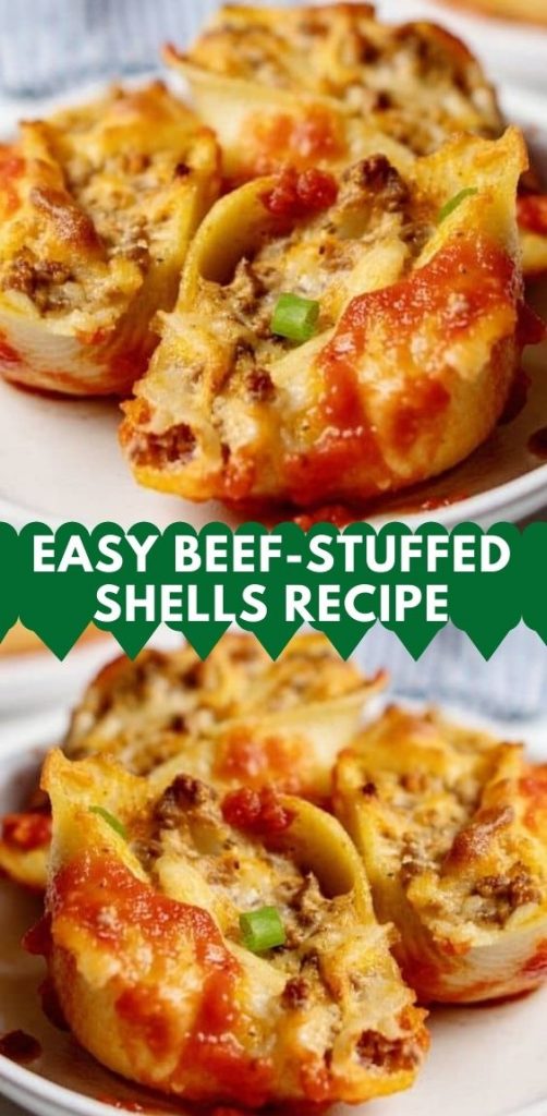 Easy Stuffed Pasta Shells with Ground Beef Recipe