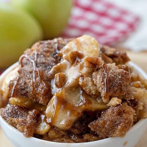 Caramel Apple Pecan Cobbler Recipe | 100K Recipes