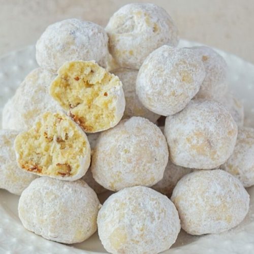 Pecan Cookie Balls - Powdered Sugar Cookies