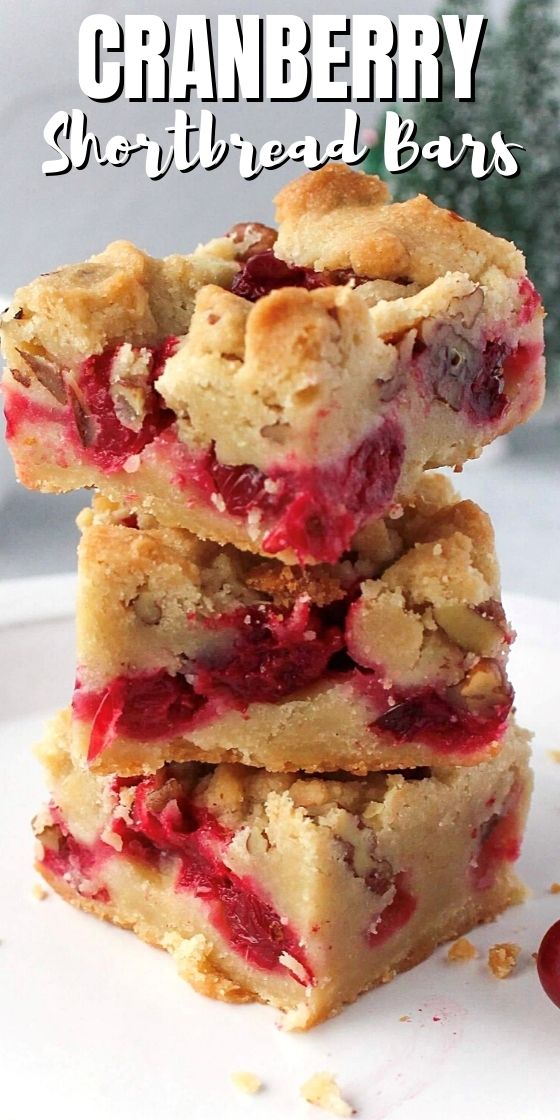 Easy Fresh Cranberry Shortbread Bars Recipe