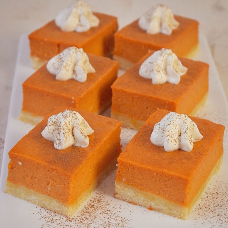 Pumpkin Shortbread Bars Recipe ( Easy Dessert )